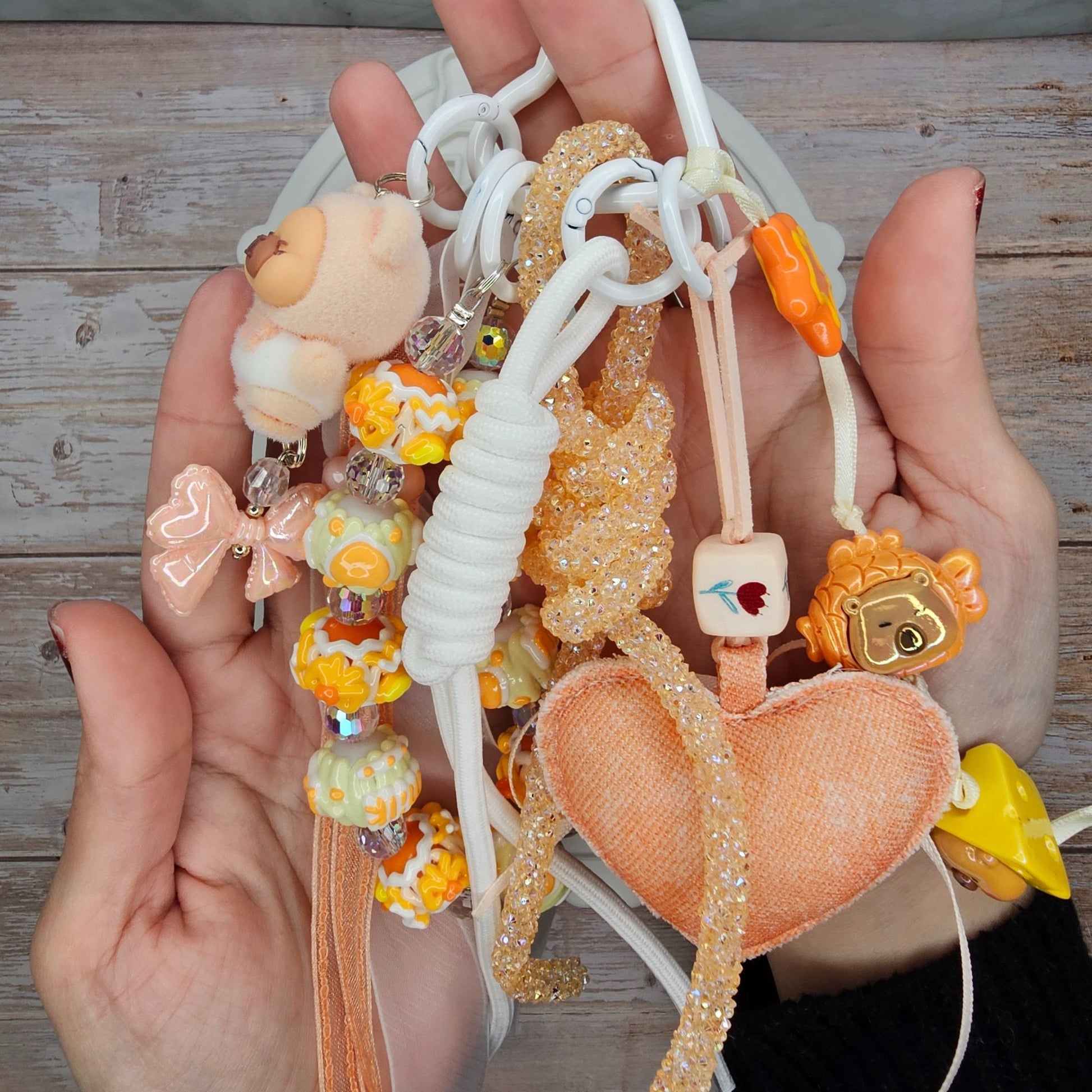 Capybara Yellow Orange Bag Charm | Handmade Purse Charm & Keychain Acc ...